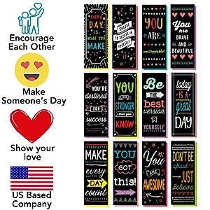 Iconikal Motivational Encouraging Inspirational Bookmarks, 100-Count