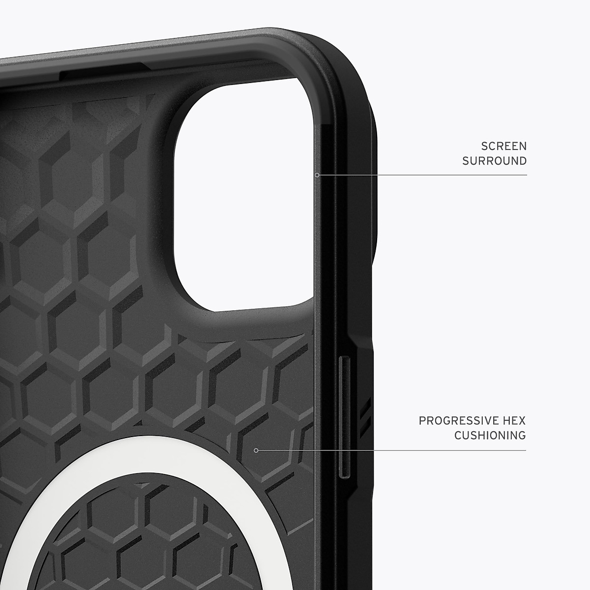 URBAN ARMOR GEAR UAG Case Compatible with iPhone 15 Plus Case 6.7" Civilian Black Built-in Magnet Compatible with MagSafe Charging Rugged Military Grade Dropproof Protective Cover