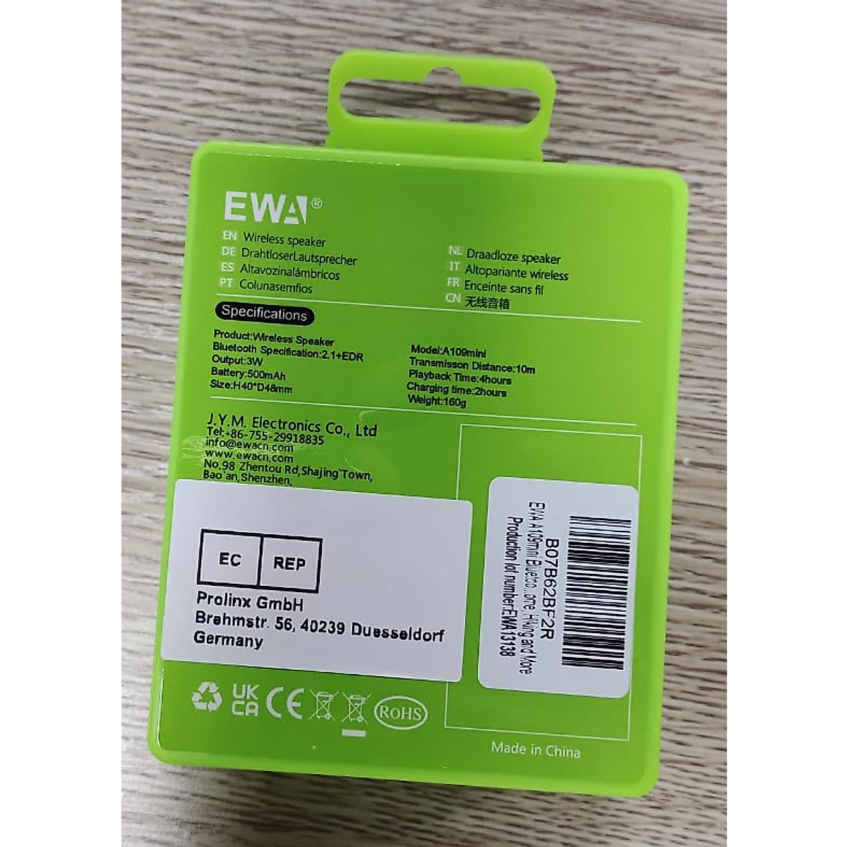 EWA A109mini Bluetooth Speaker with bass Radiator, Enhanced Impactive Bass, Portable Loud Speaker, Perfect Travel Wireless Speaker for Home, Hiking and More (Gray)