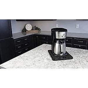 Nifty Small Appliance Rolling Tray - Black, Home Kitchen Counter Organizer, Integrated Rolling System, Non-Slip Pad Top for Coffee Maker, Stand Mixer, Blender, Toaster