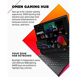 HP OMEN 15 Gaming Laptop, NVIDIA GeForce RTX 3060, 11th Generation Intel Core i7-11800H, 8 GB RAM, 512 GB SSD, 15.6” 144 Hz Full HD Display, Windows 10 Home, RGB Backlit Keyboard (15-ek1010nr, 2021)