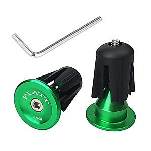 PLATT Bicycle Bar End Plugs Aluminum Bike Handlebar Cap for Road Bike Mountain Bike BMX (One Pair)