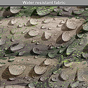 Ambesonne Nature Fabric by The Yard Stones Covered with Moss Rock Formation Forest Peaceful Theme Water Resistant Outdoor and Indoor Fabric for Furnishing Sewing Hobby DIY Projects 2 Yards Brown Green