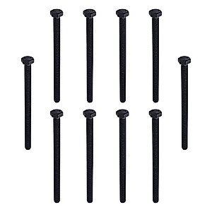 Aicosineg M8 x 120mm Carbon Steel Grade 8.8 External Hex Head Screw Bolts Metric Thread Hexagon Bolts Fastener for Hardware Furniture Machinery Black 10pcs