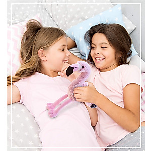 Puzzled Super Soft Pink Flamingo Plush, 8"