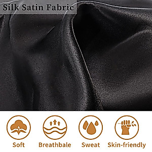 Facynos Large Women Silk Satin-Bonnet - Extra Soft Elastic Band Sleeping Caps for Curly Dreadlock Braid Hair