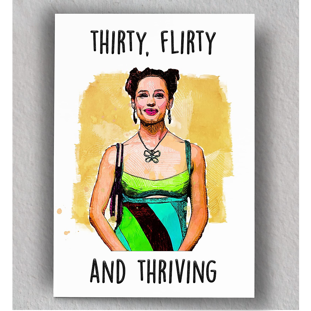 Thirty and Flirty 30TH Birthday Card | Jenna Rink | Sassy Card for Sister, Girlfriend | Funny Romantic Movie Blank Card