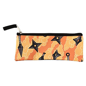 Naruto Anime Character Print Orange and Black 5-Piece Backpack Set For Boys