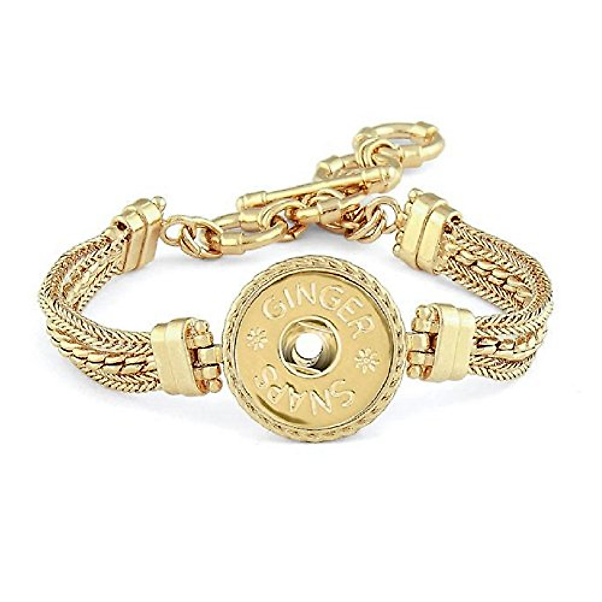 Ginger Snaps (Simulated Gold Multi Chain Bracelet (Standard Size) SN95-69