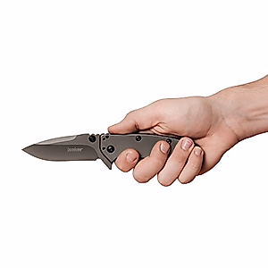 Kershaw XL Cryo II Pocket Knife, 3.25" 8Cr13MoV Steel Titanium-Coated Blade, Assisted Everyday Carry Pocket Knife