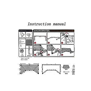 Portable Soccer Goal,Soccer Ball Net for Backyard,Stimulate Children's Enjoyment of Football,Football Kits is Ideal for Child Over 3 Years Old (2 Pack Folding Soccer Goal Net Set)