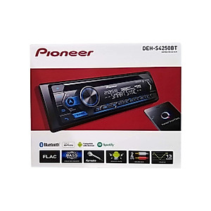 Pioneer Single-DIN in-Dash CD AM/FM Receiver MIXTRAX, Bluetooth, USB, Spotify, iPhone and Android Bundled with Alphasonik Earbuds