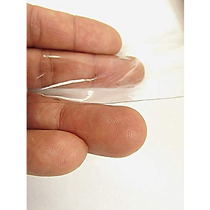 Clear Plastic Vinyl Fabric 04 Gauge - 60 Gauge Sizes by The Yard DIY Table Covers Machinery Recreational Use Waterproof Covering Lining (40 Gauge)(Marine Grade)