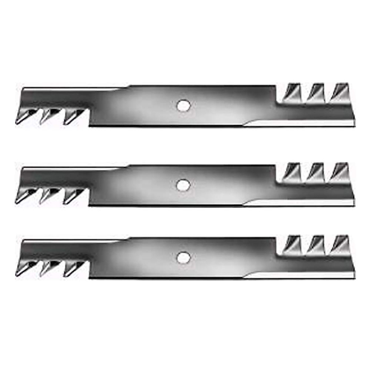Set of 3 New Toothed Mulching Blade Fits Raptor, Fits Toro, Universal, Universal Products 74830, 74841, 74845, 74851, 74855, 74871, Titan Z 48" Models Interchangeable with 107-3192, 107-3192-03, 107