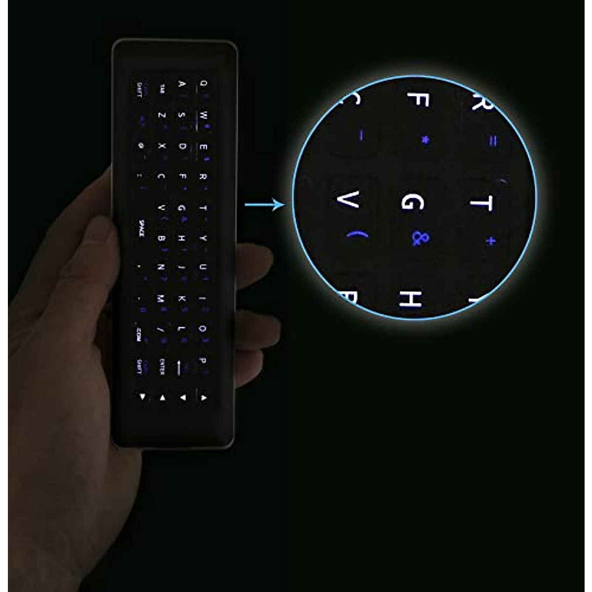 New XRT500 QWERTY Keyboard with Back Light Remote Replacement fit for VIZIO TV M43-C1 M49-C1 M50-C1 M55-C2 M60-C3 M65-C1 M70-C3 M75-C1 M80-C3 M322I-B1 M422I-B1 M492I-B2 M502I-B1 M552I-B2 M602I-B3