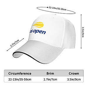 Us Open Tennis 2023 Sandwich Cap Unisex Classic Baseball Capunisex Adjustable Casquette Dad Hat White