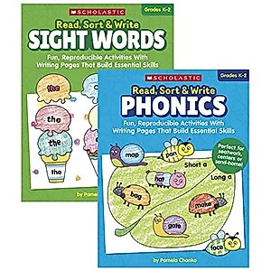 Scholastic Teacher Resources Read, Sort & Write Reproducible Workbook Bundle, Grade K-2