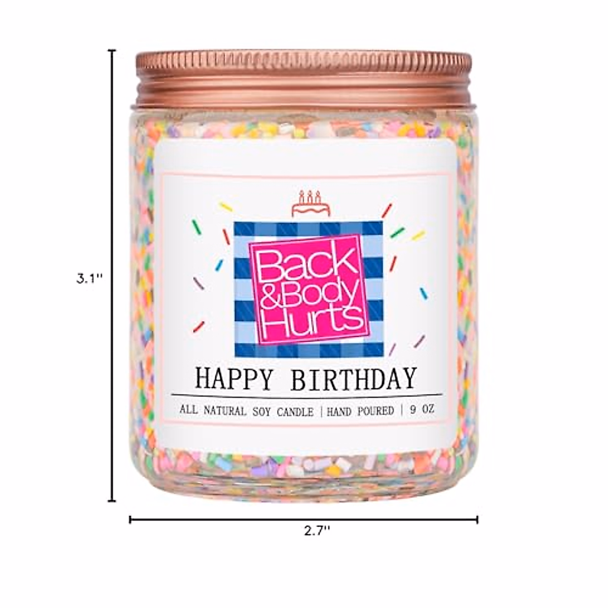 Homsolver Birthday Candles Gifts for Her and Him, Birthday Gifts for Women Men, Unique Best Friend Birthday Gift Ideas -Happy Birthday Candles