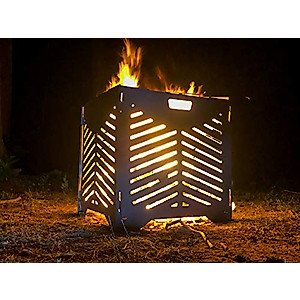 Camco 22-Inch Burn Bin | Features hand-oiled structurally reinforced side and base panels | 22-inches (L) x 22-inches (W) x 22-inches (H) (51251)