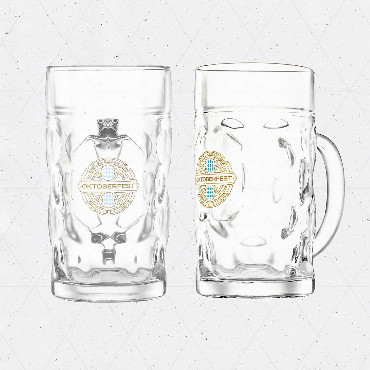 BAVARIA TRACHTEN Oktoberfest Glass Beer Mug - Authentic Beer Stein - Traditional German Beer Mugs - Franziskaner Mug Weissbier Glass - 1 Liter 34 oz Beer Mug - Extra Large