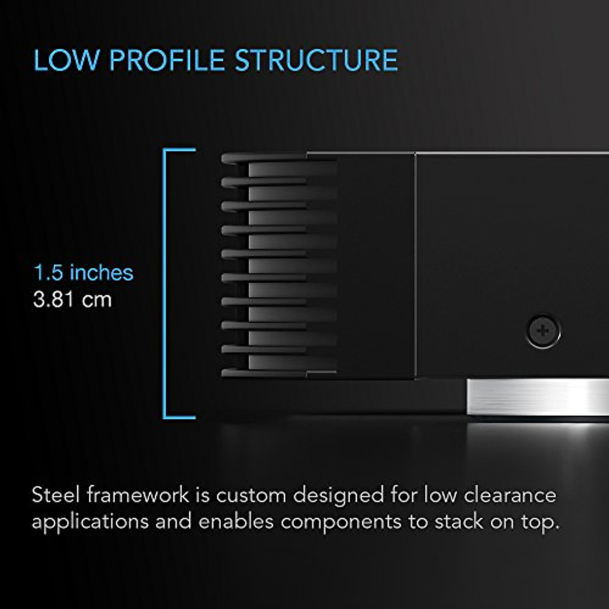 AC Infinity AIRCOM S9, Quiet Cooling Fan System 17" Top-Exhaust for Receivers, Amps, DVR, AV Cabinet Components