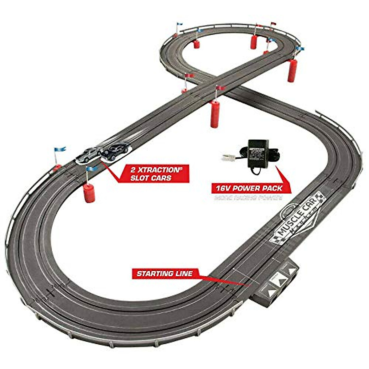 Auto World/VRC Hobbies Muscle Car Mayhem HO Scale Slot Car Race Set CP7605