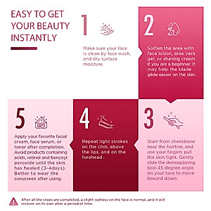 SINAHET Dermaplane Razor for Women Face, (6 Count) Professional Dermaplaning Tool for Peach Fuzz, Facial and Eyebrow Hair Removal, Gentle Skin Exfoliation Blade