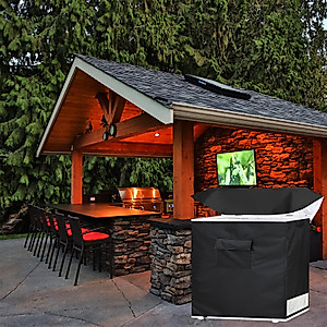 YANGSHILEI Chest Freezer Cover Deep Freezer Covers for Outside 5.0 Cubic Feet Freezer，Top with Zipper to Open Waterproof and UV protection Extend their Service Life (28"W×23"D×34"H)