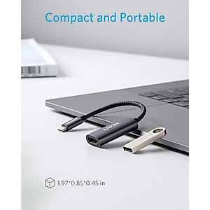 Anker USB C to HDMI Adapter (@60Hz), 310 USB-C (4K HDMI), Aluminum, Portable, for MacBook Pro, Air, iPad pROPixelbook, XPS, Galaxy, and More