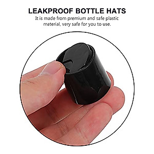 FOMIYES Makeup Water Bottle Cover 6pcs Disc Top Closure Black Press Caps Replacement Cap Dispensing Press Cap Bottle Closure for Squeeze Bottles Shampoo Bottle Dispensing Cap