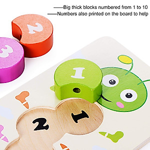 Beestech Wooden Lacing Toy, Montessori Toys for Toddlers, 2, 3 Year Olds, Wooden Puzzles, Preschool Activities, Fine Motor Skills Early Educational Toys for 2, 3 Year Old Toddlers, Boys, Girls