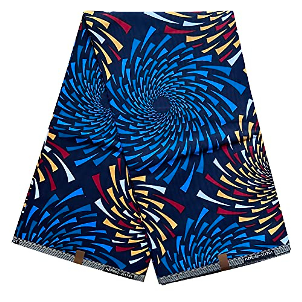 ADWAXDA African Ankara Kente Cloth Fabric by The Yard 6 Yards Cotton Wax Print African American Fabric for Party Dress (FC074)