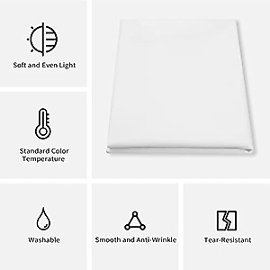 Meking Diffusion Fabric Light Silk White Seamless Nylon 4.3 x 1.8 Yard /4 x 1.7M Foldable Diffusion Sheet for Light Tent, Strobe Light, Lighting Light Modifier and Other Photographic Equipment