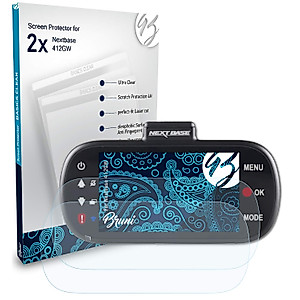 Bruni Screen Protector compatible with Nextbase 412GW Protector Film, crystal clear Protective Film (2X)