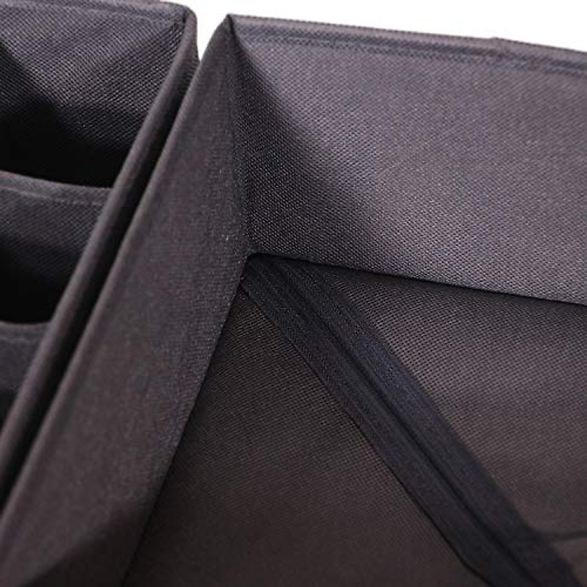 DIOMMELL 6 Pack Foldable Cloth Storage Box Closet Dresser Drawer Organizer Fabric Baskets Bins Containers Divider for Clothes Underwear Bras Socks Lingerie Clothing, Dark Grey 22-2000