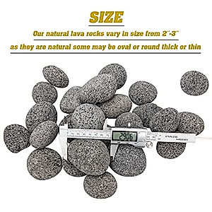 Black Lava Rocks for Fire Pit,100% Natural Lava Stones,2"-3" Black Lava Rocks,10 Pound,for Gas Fire Pit and Fireplace