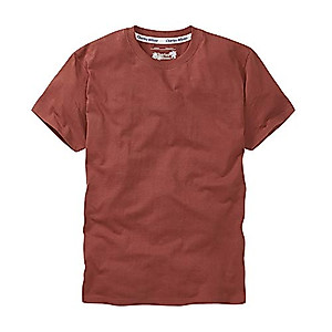 Charles Wilson Men's 5 Pack Midweight Crew Neck T-Shirt (Medium, Orange Sunset)