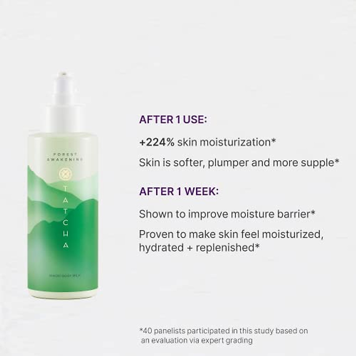 TATCHA Forest Awakening Hinoki Body Milk: Lightweight Milky Lotion to Renew Dry Skin, 132ml | 4.5 fl oz