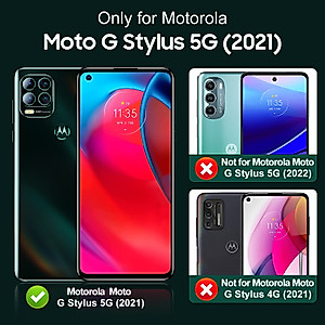 UniqueMe [ 2+2 Pack Screen Protector Compatible with Motorola moto G stylus 5G 2021 Tempered Glass Screen Protector + Camera Lens Protector [Not for Moto G Stylus 4G 2021]【Only for 2021 model】