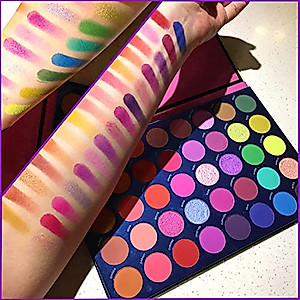 Eyeshadow Palette, Matte and Shimmer Make Up Eyeshadow Makeup Palette,Pigmented Eye Makeup Metallic Natural Eye Shadows Pallet Cosmetics Long Last Waterproof (ColorVibes Palette-40 Colors)