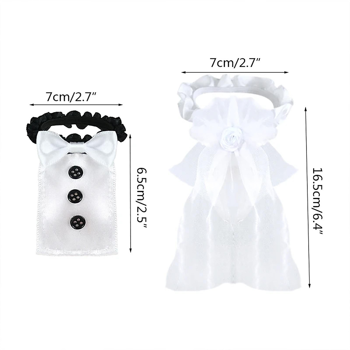 auwiyd 2 PCS Valentine's Day Bride Groom Wine Cups Champagne Glasses Ornaments Marriage Bride Groom Cup Decoration for Valentine's Day Party Wedding Table Décor