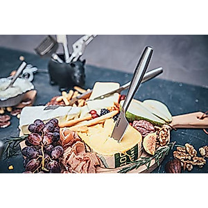 BOSKA Stainless Steel Cheese 3 Knife Set - Copenhagen For All Types of Cheese - Multi-Functional Cheese Slicer - Handheld Slicer - Silver Non-Stick - Dishwasher Safe - For Kitchen Cooking