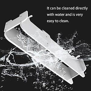 Catekro Floating Wall Shelf for Modem Equipment, with 4 pcs White Shelf Bracket, Wall Mount Entertainment Shelf, Modem Shelf, for Use in Living Rooms, Bedrooms, Offices