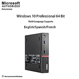 lenovo ThinkCentre M900 Tiny Desktop Micro Tower PC (Intel Core i5-6500T, 8 GB Ram, 256 GB SSD, USB 3.0, WiFi) Windows 10 Pro (Renewed)