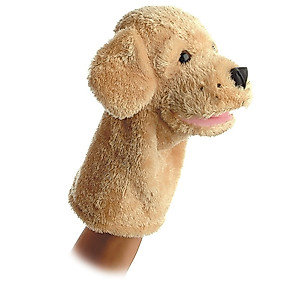 Aurora® Interactive Hand Puppet Garth™ Stuffed Animal - Storytelling Adventures - Playful Learning - Brown 10 Inches