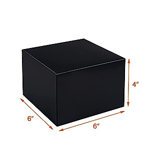 GEFTOL Gift Box 20 Pack 6 x 6 x 4 inches Fold Box Paper Gift Box Bridesmaids Proposal Box for Bridal Birthday Party Christmas（Black）
