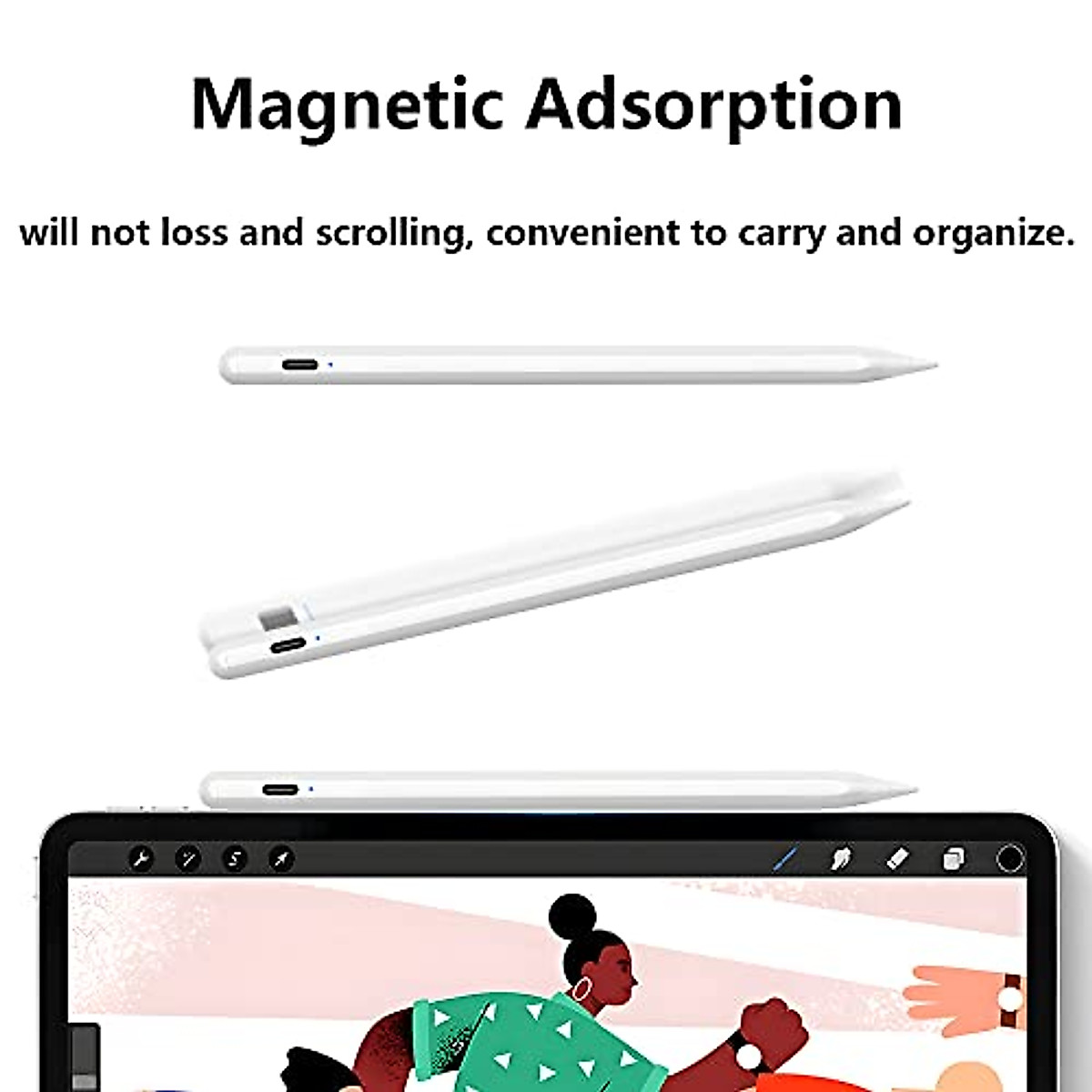 Stylus Pen for Apple iPad Pencil,iPad 10th/9th/8th/7th/6th Gen, iPad Mini 5/6th Gen,iPad Air 3rd/4th Gen/iPad Mini 5/6th Gen, Cheap Stylus Pen for iPad with Palm Rejection&Tiltle