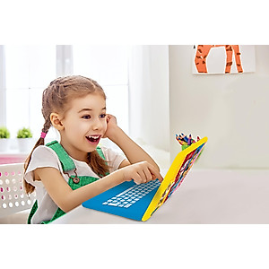 LEXiBOOK - Paw Patrol - Bilingual and Educational Laptop English/Spanish - Toy for Children, 170 Activities to Learn, Play Games and Music, Large Screen - JC599PAi2, Blue / Yellow