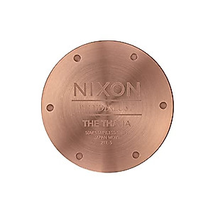 NIXON Thalia Leather A1343 - Gray Sunray/Rose Gold/Gray - 50M Water Resistant Analog Classic Watch (38 mm Watch Face, 18 mm Custom Tapered Leather Band with Stainless Steel Keeper)