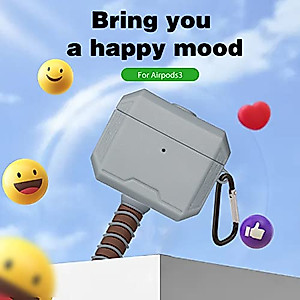 Besoar for Airpod 3 3rd Generation Case Cartoon Cute Fashion Character Kawaii Cool Design 3D Cover for Airpods 3 Unique Stylish Funny Fun for Air Pods 3 (2021) Girls Boys Teen Kids Cases-Thunder